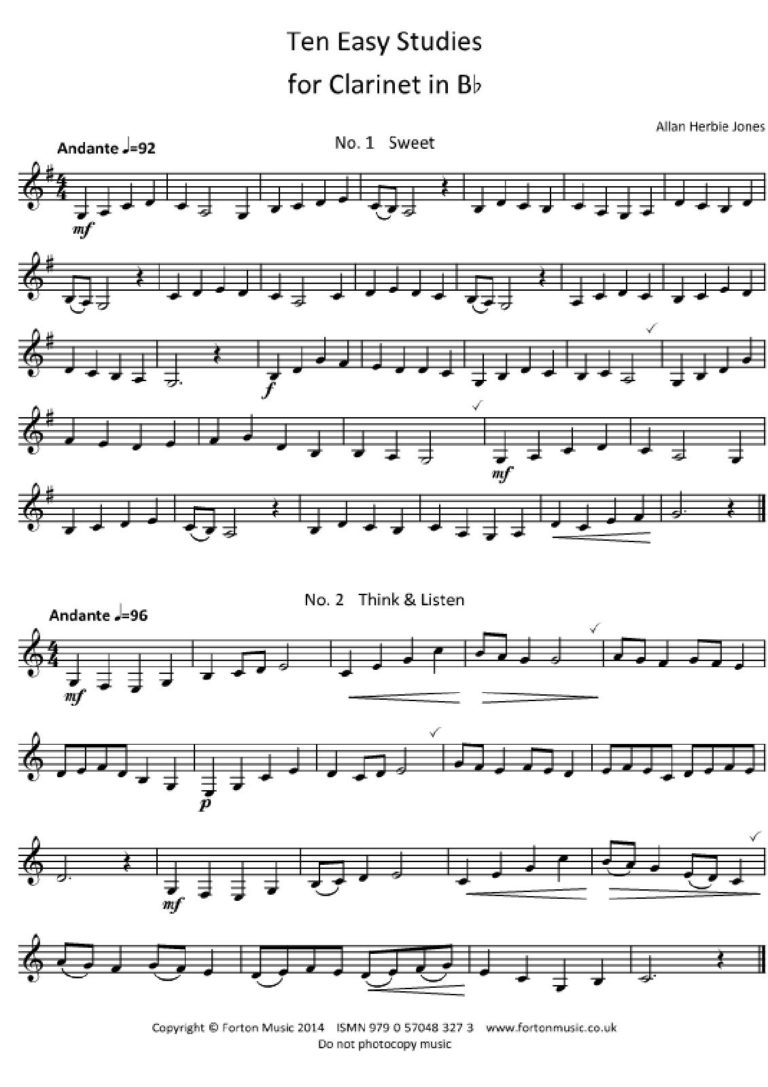 10 Easy Studies for Clarinet - Forton Music