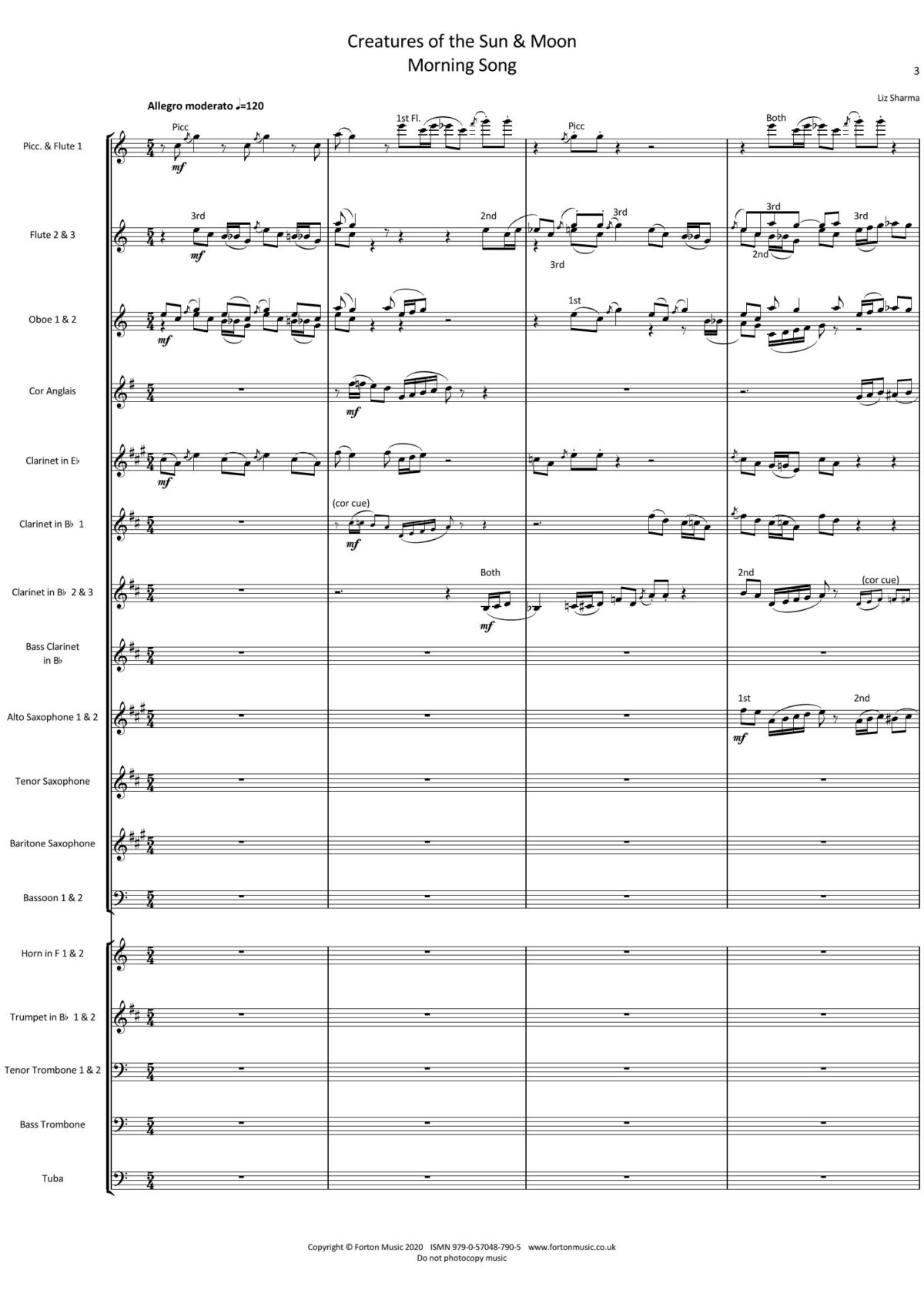 Creatures of the Sun and Moon - Forton Music