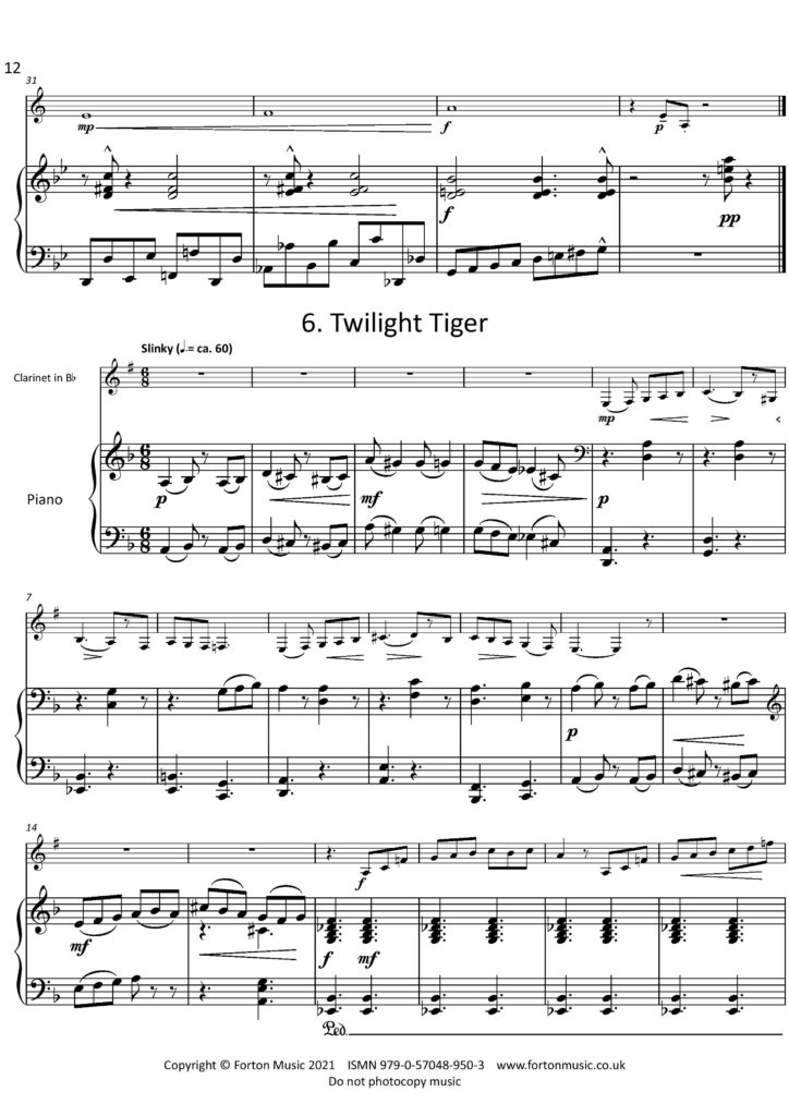 Cool Cat Clarinet - Forton Music